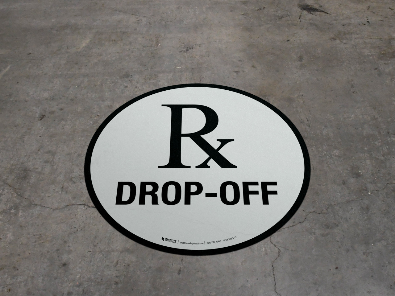 Prescribed Drug Rx Drop-off Circular - Floor Sign