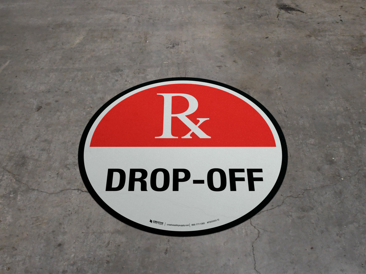 Prescribed Medicine Rx Drop-off Circular - Floor Sign