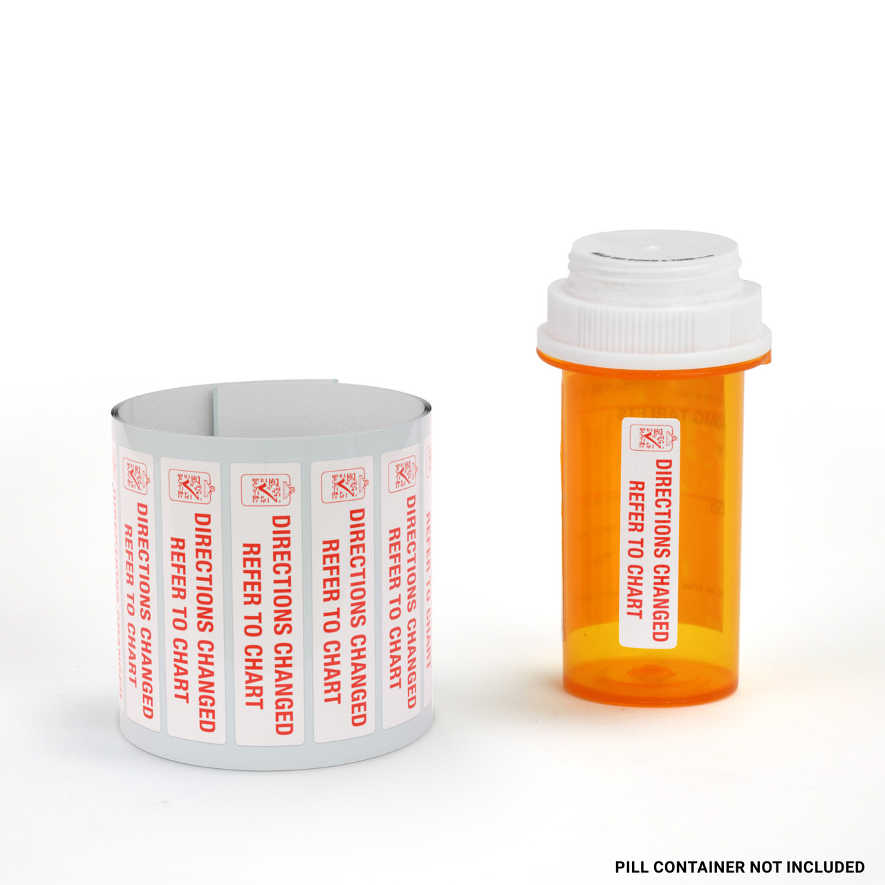 Directions Changed Refer To Chart - Pharmaceutical Auxiliary Label ...