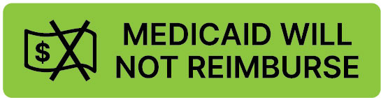 Medicaid Will Not Reimburse - Pharmaceutical Auxiliary Label | Creative ...