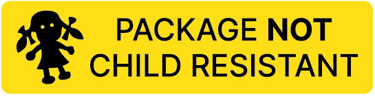 Package Not Child Resistant - Pharmaceutical Auxiliary Label | Creative ...