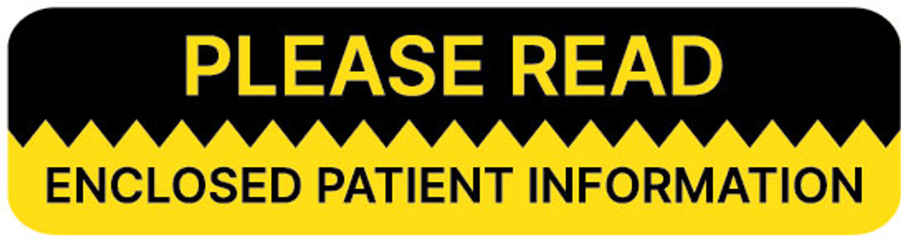 Please Read Enclosed Patient Information - Pharmaceutical Auxiliary Label