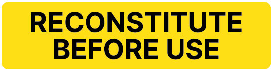 Reconstitute Before Use - Pharmaceutical Auxiliary Label