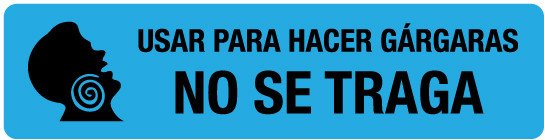 Use As A Gargle (Spanish) - Pharmaceutical Auxiliary Label | Creative ...