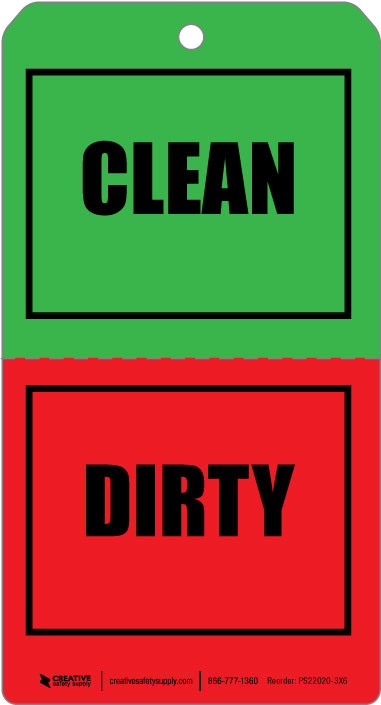 Clean/Dirty - Tear-Off Tag