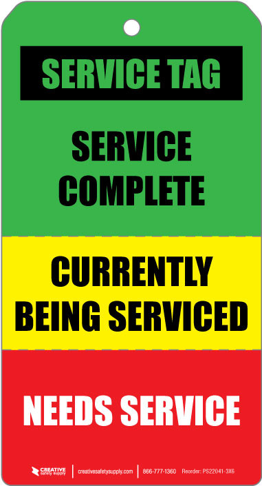 Service Tag - Tear-Off Tag