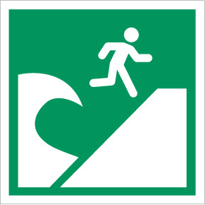 Tsunami Evacuation Area Safe Condition - IMO Glow Label | Creative ...