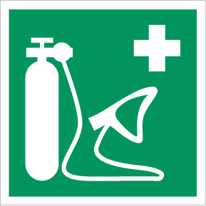 Oxygen Resuscitator Safe Condition - IMO Glow Label