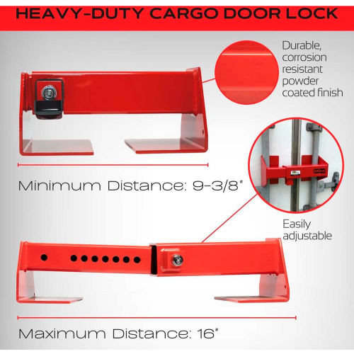 Equipment Lock Co. Heavy-Duty Cargo Door Lock, Keyed Differently