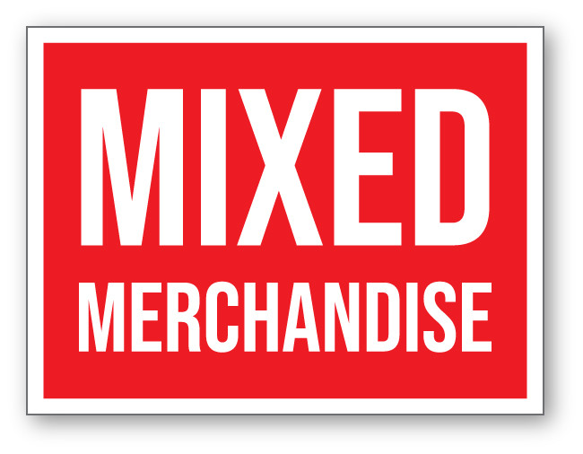 Mixed Merchandise Red - Shipping Label
