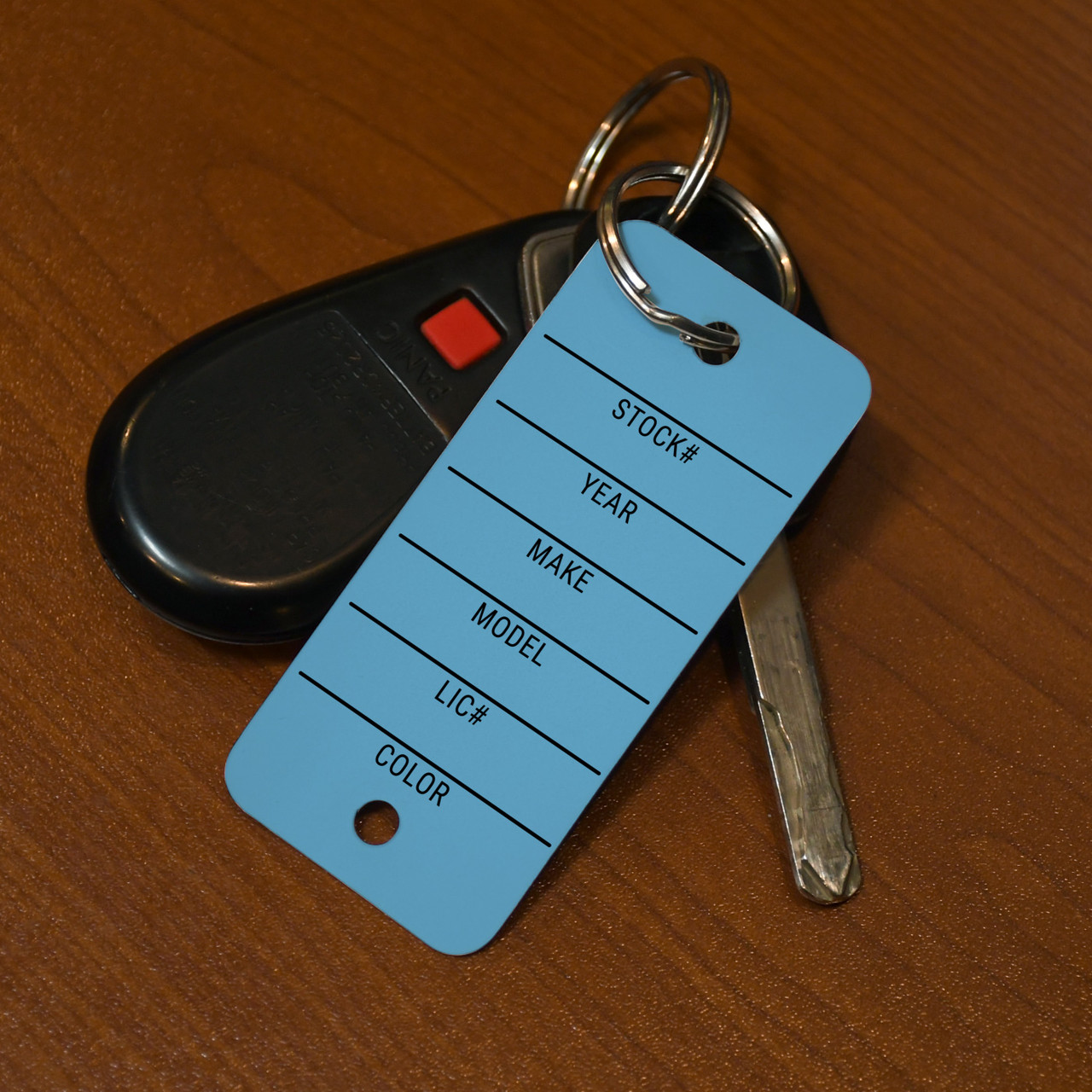 Stock# Blue - Auto Dealership Key Tags