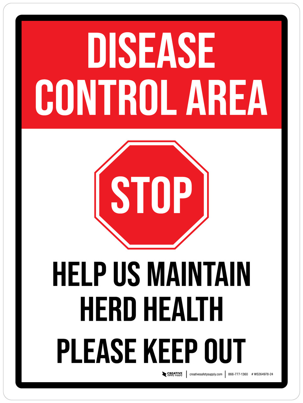 Disease Control Area: Stop - Help Us Maintain Herd Health Portrait ...