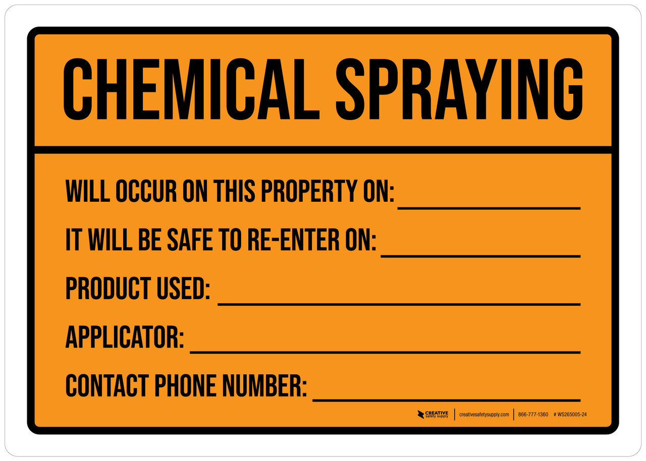 Chemical Spraying Landscape - Wall Sign