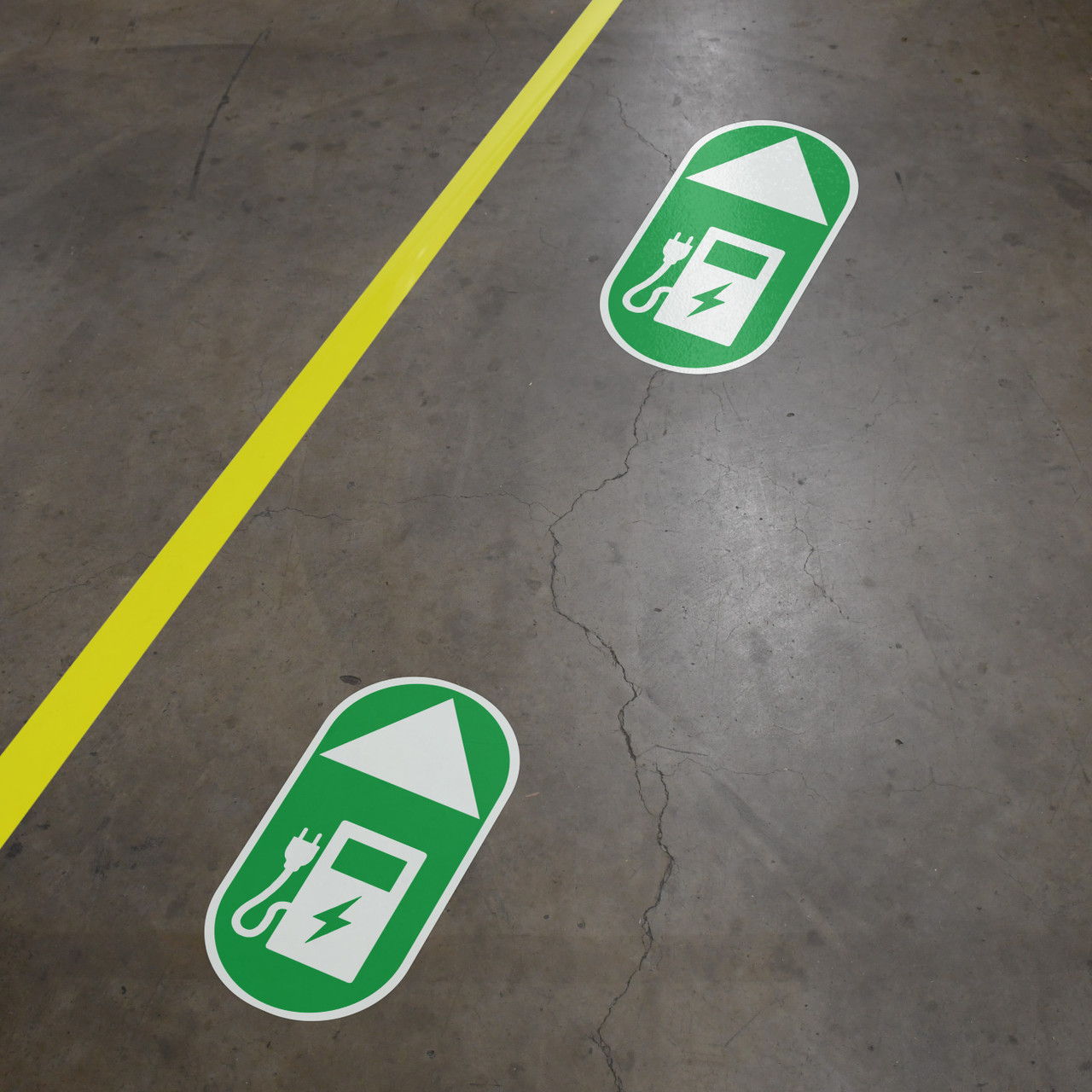 EV Charging - Wayfinding Floor Sign Icon | Creative Safety Supply