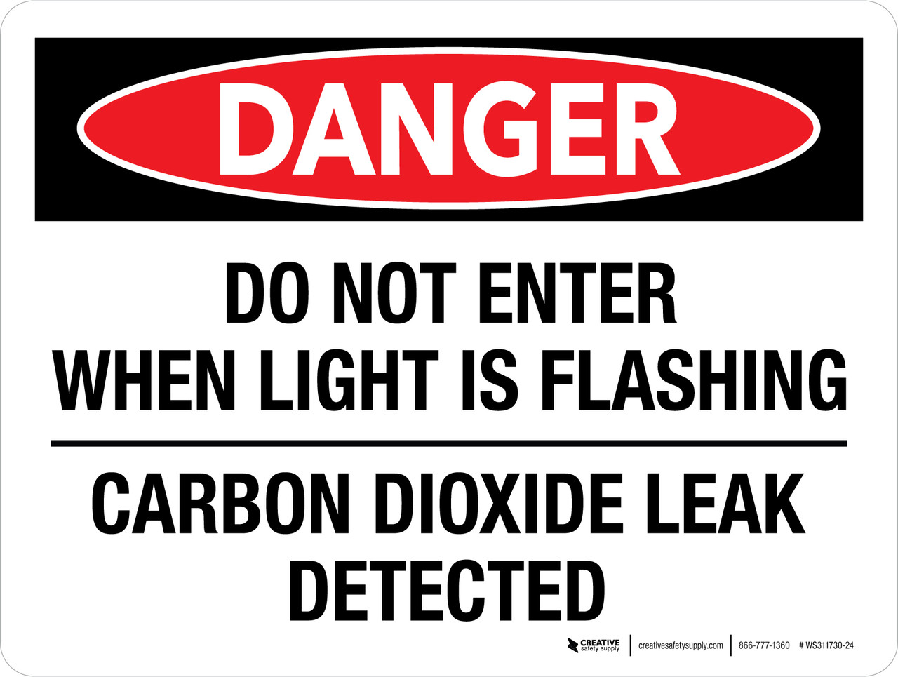 Danger: Do Not Enter When Light Is Flashing - Carbon Dioxide Leak ...