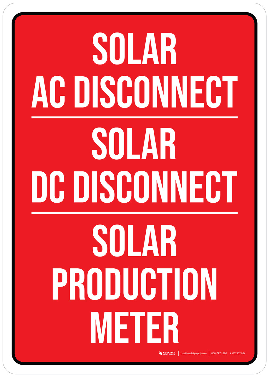 Solar AC Disconnect/Solar DC Disconnect - Solar Production Meter Red ...