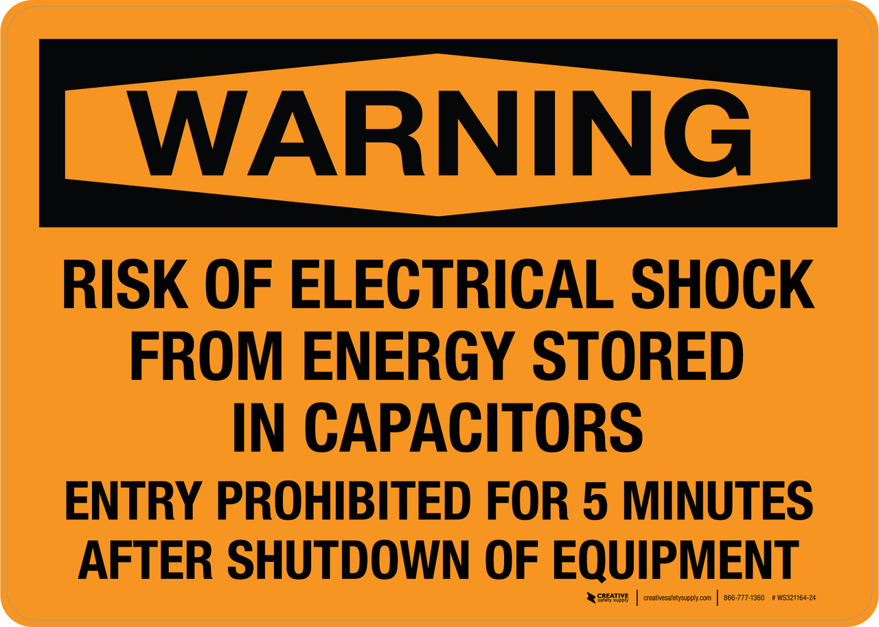 Warning: Risk Of Electrical Shock From Energy Stored In Capacitors ...
