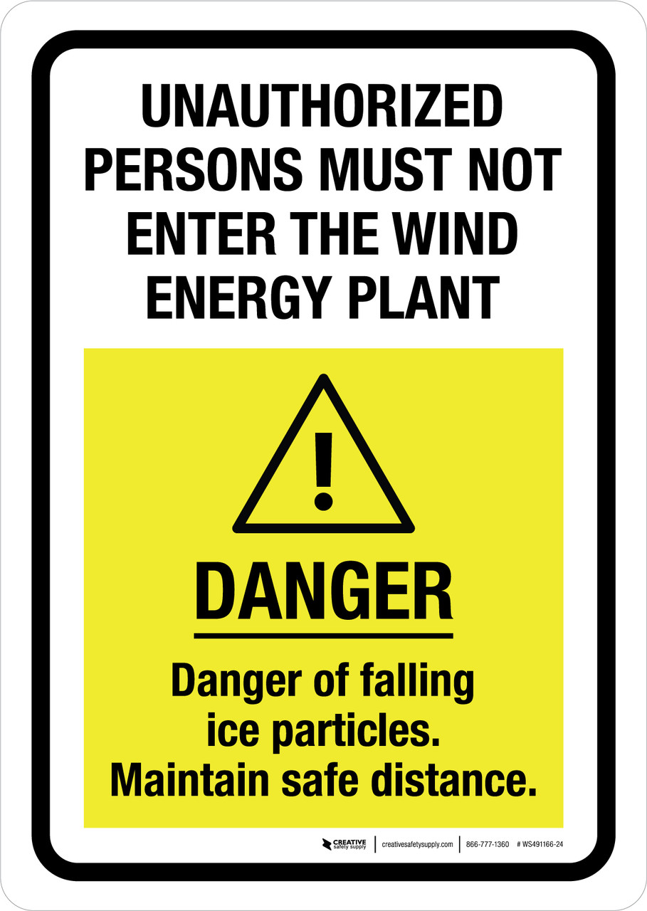 Unauthorized Persons Must Not Enter The Wind Energy Plant Portrait ...