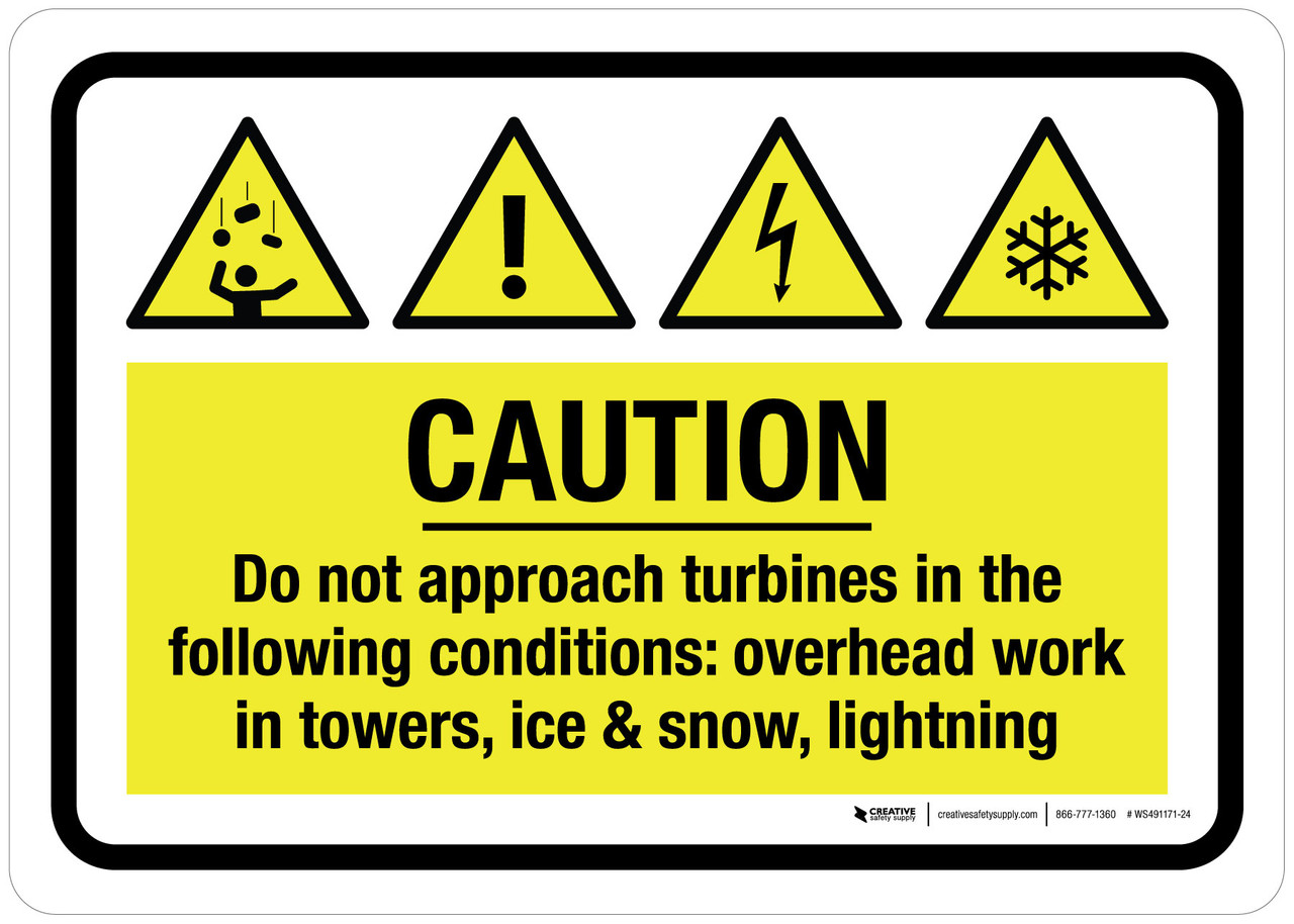 Caution: Do Not Approach Turbines In The Following Conditions Landscape ...