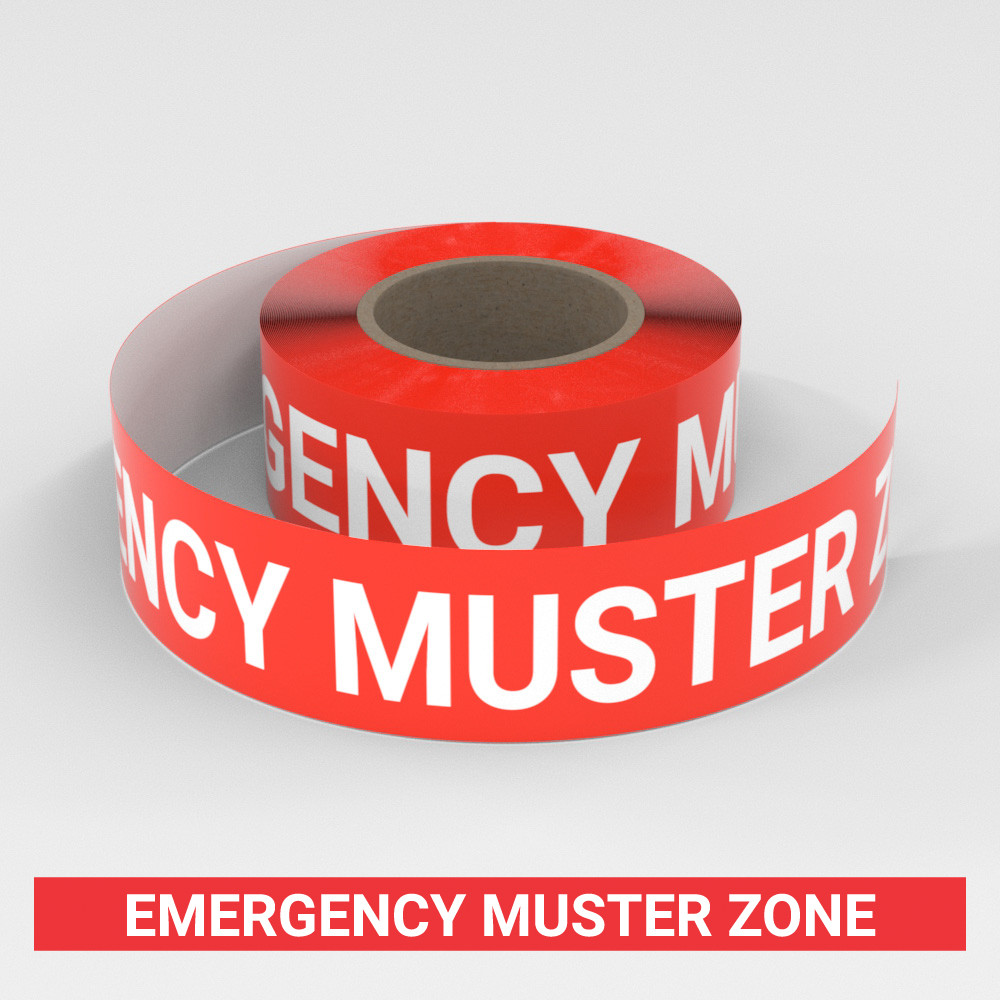 Emergency Muster Zone - Smart Stripe Inline Printed Floor Tape ...