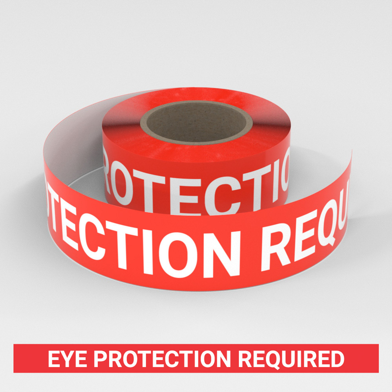 Eye Protection Required Smart Stripe Inline Printed Floor Tape