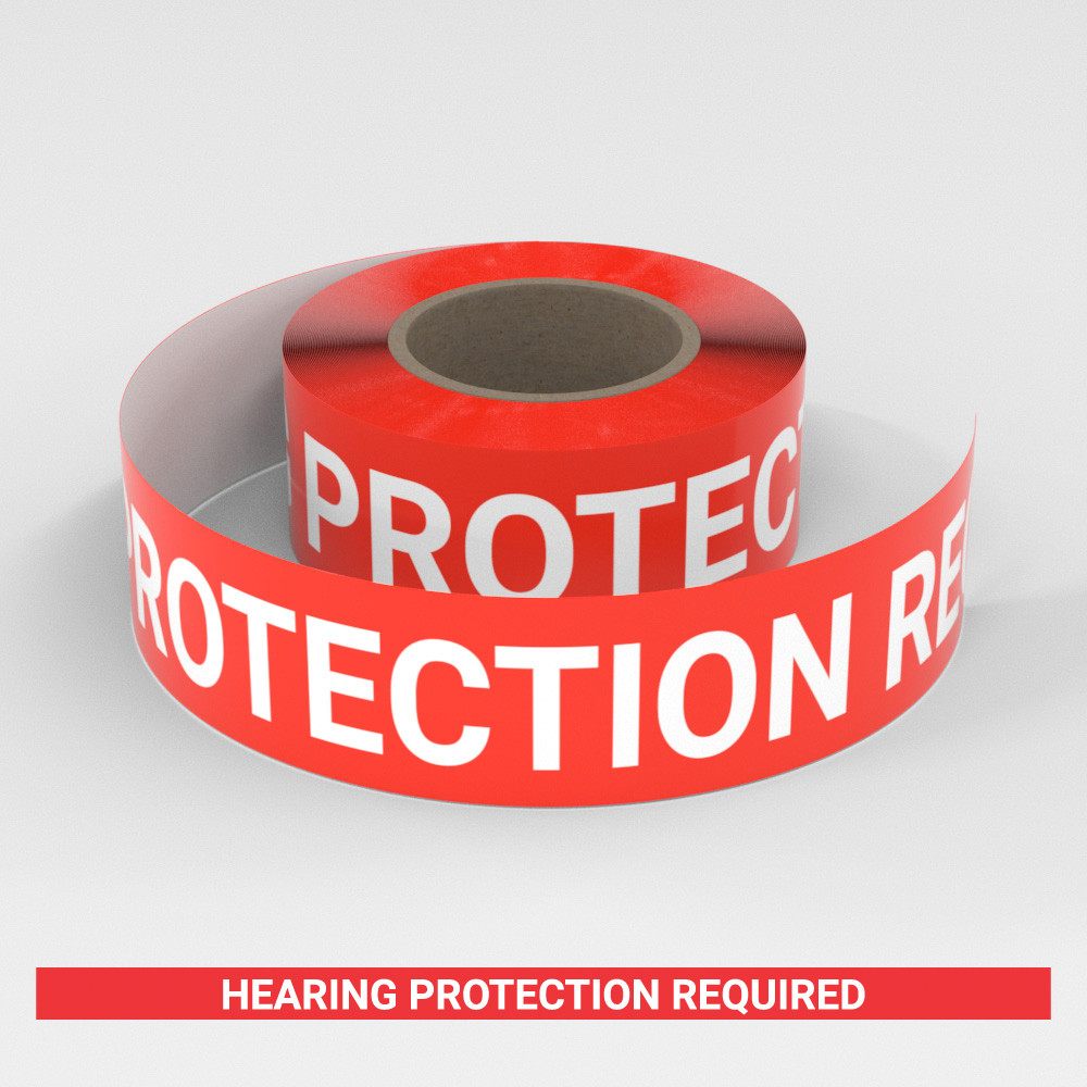 Hearing Protection Required - Smart Stripe Inline Printed Floor Tape ...