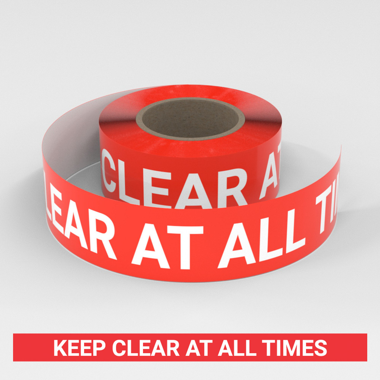 Keep Clear At All Times Smart Stripe Inline Printed Floor Tape