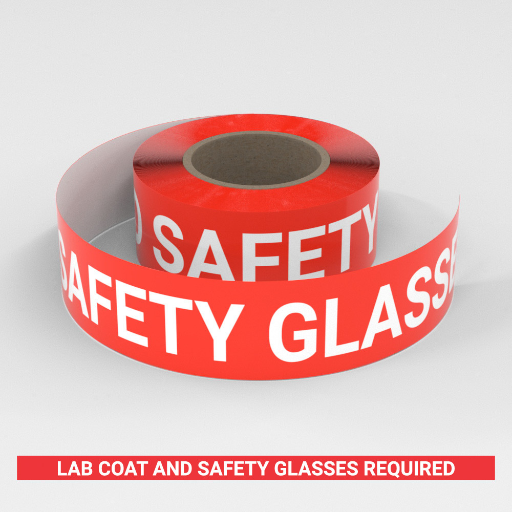 Lab Coat And Safety Glasses Required - Smart Stripe Inline Printed ...