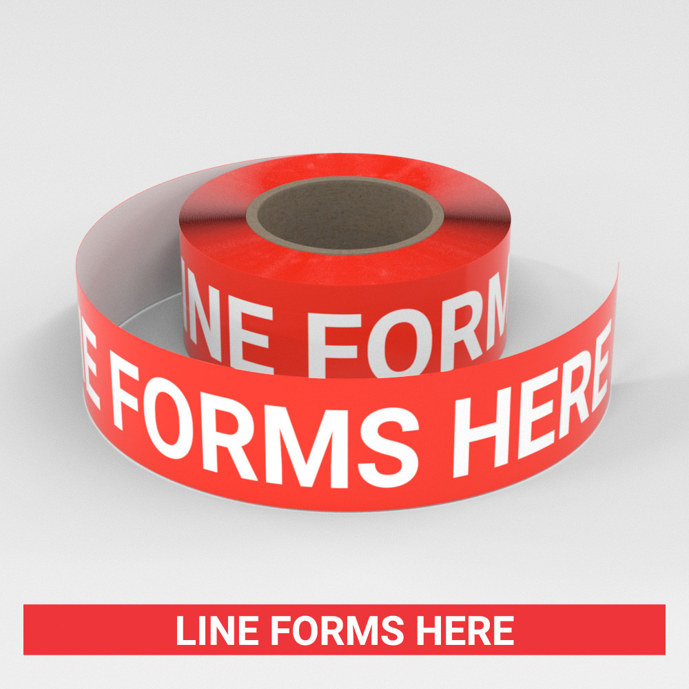 Line Forms Here - Smart Stripe Inline Printed Floor Tape | Creative ...
