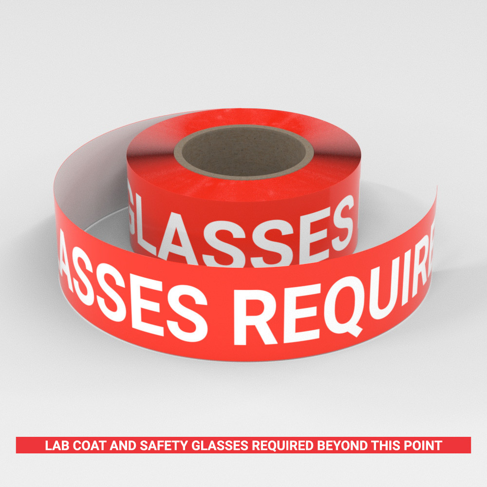 Lab Coat And Safety Glasses Required Beyond This Point - Smart Stripe ...