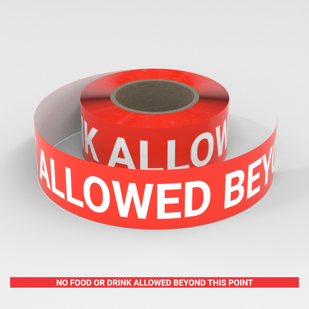No Food Or Drink Allowed Beyond This Point - Smart Stripe Inline ...