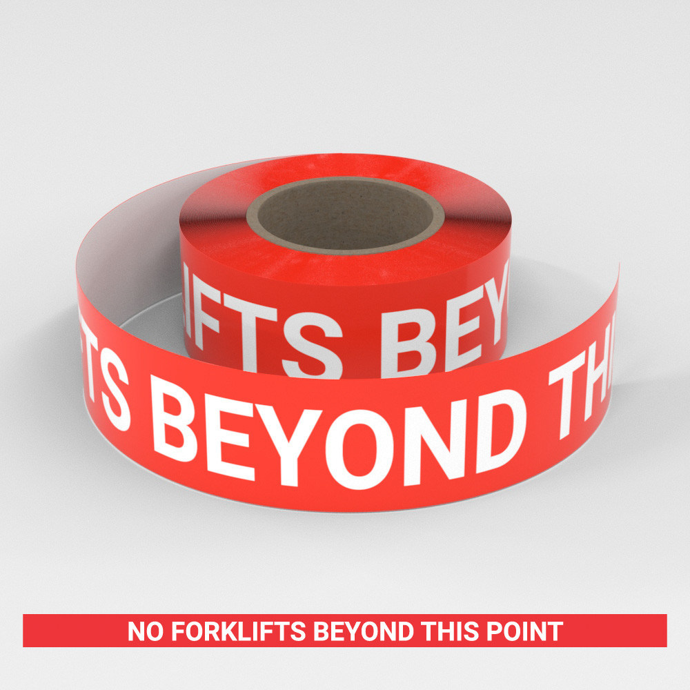No Forklifts Beyond This Point - Smart Stripe Inline Printed Floor Tape ...