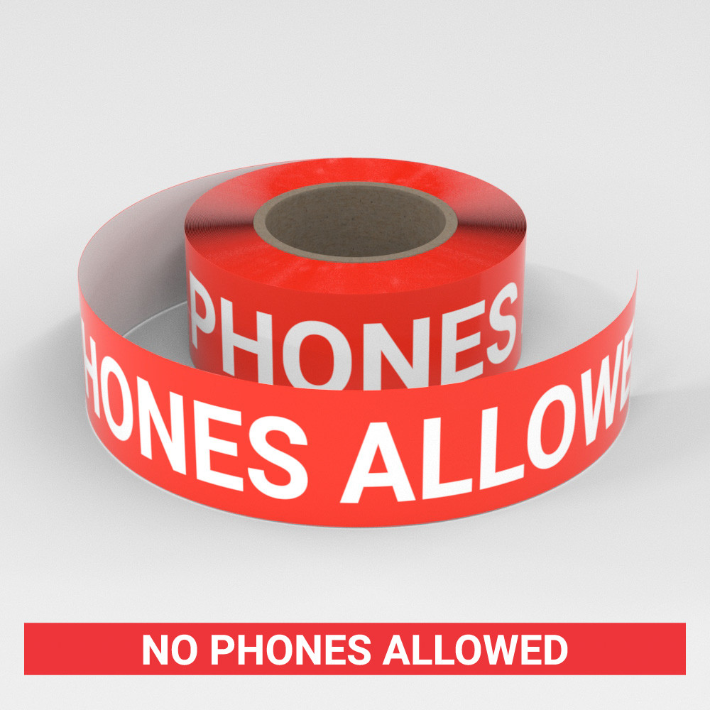 No Phones Allowed - Smart Stripe Inline Printed Floor Tape | Creative ...