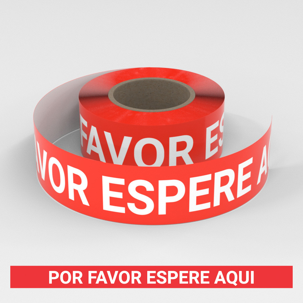 Por Favor Espere Aqui (Spanish) - Smart Stripe Inline Printed Floor ...