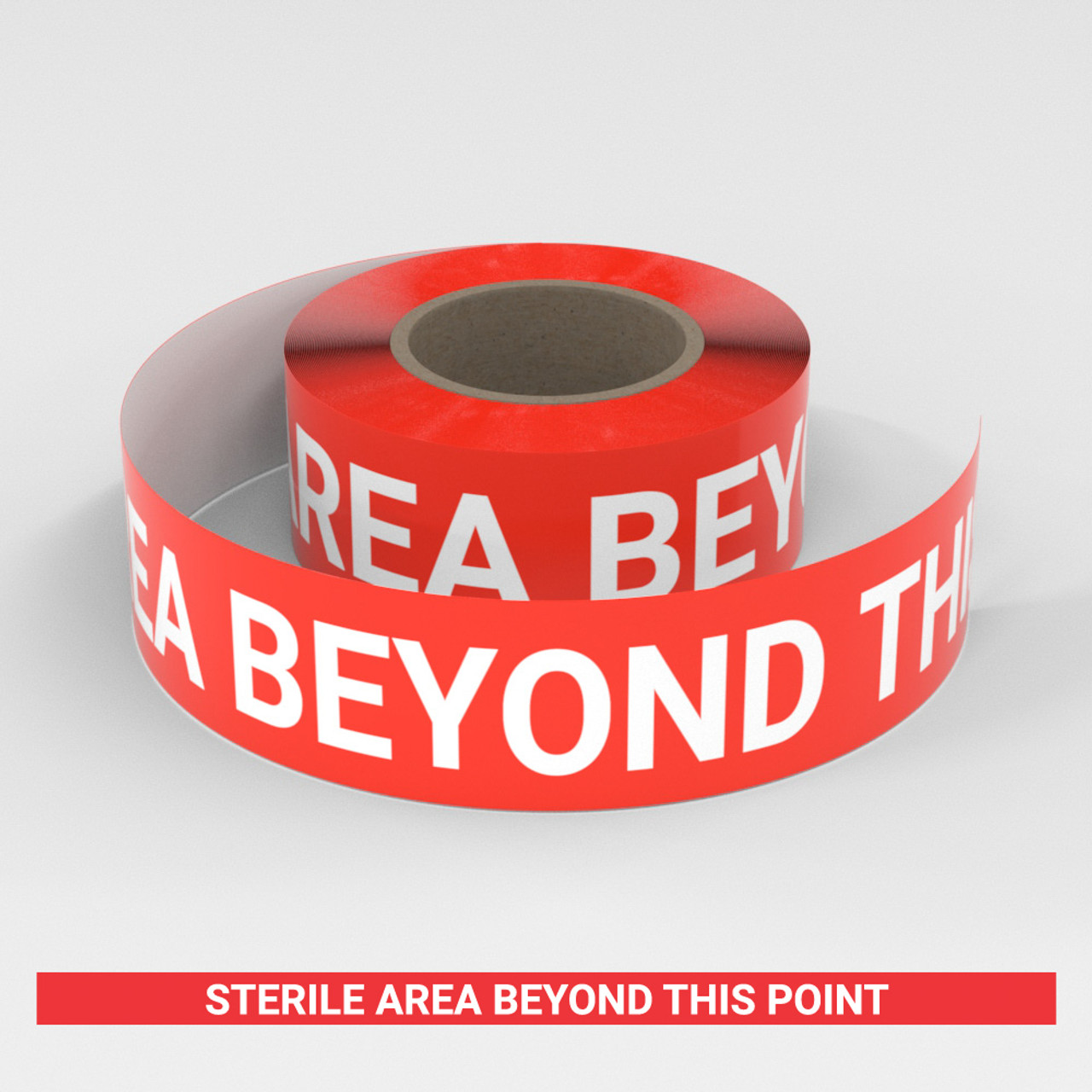 Sterile Area Beyond This Point Smart Stripe Inline Printed Floor Tape