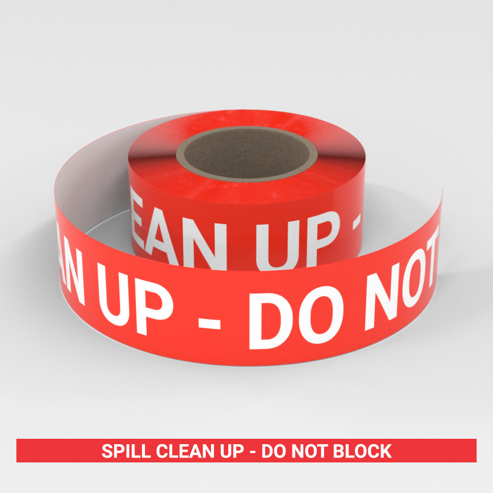 Spill Clean Up - Do Not Block - Smart Stripe Inline Printed Floor Tape ...