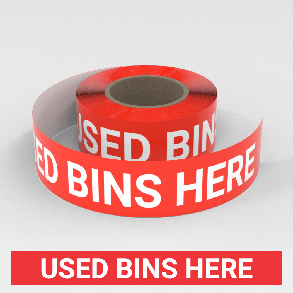 Used Bins Here - Smart Stripe Inline Printed Floor Tape | Creative ...