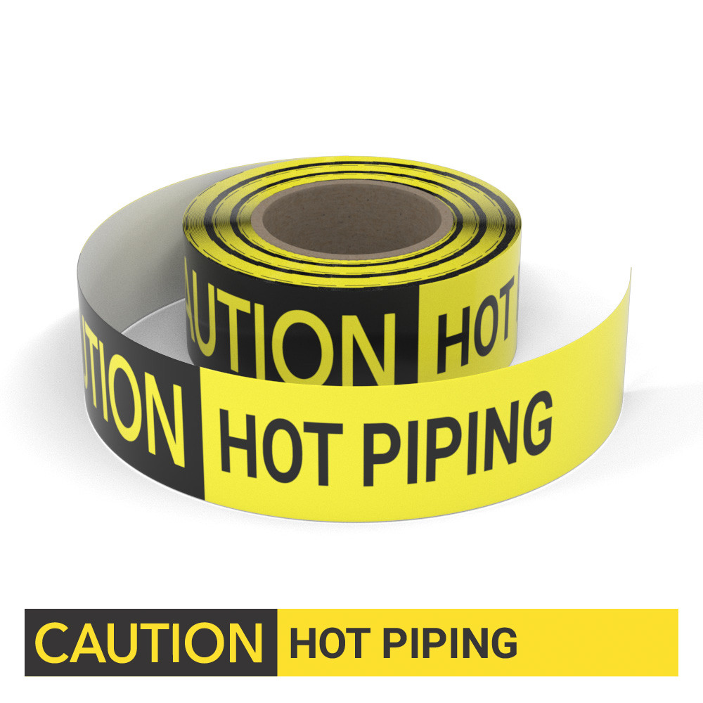 Caution: Hot Piping - Smart Stripe Inline Printed Floor Tape | Creative ...