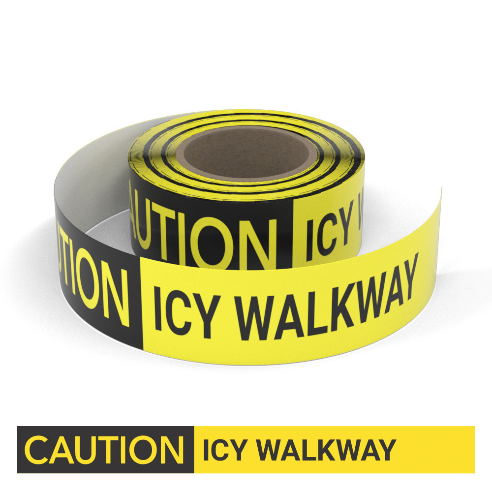 Caution: Icy Walkway - Smart Stripe Inline Printed Floor Tape ...