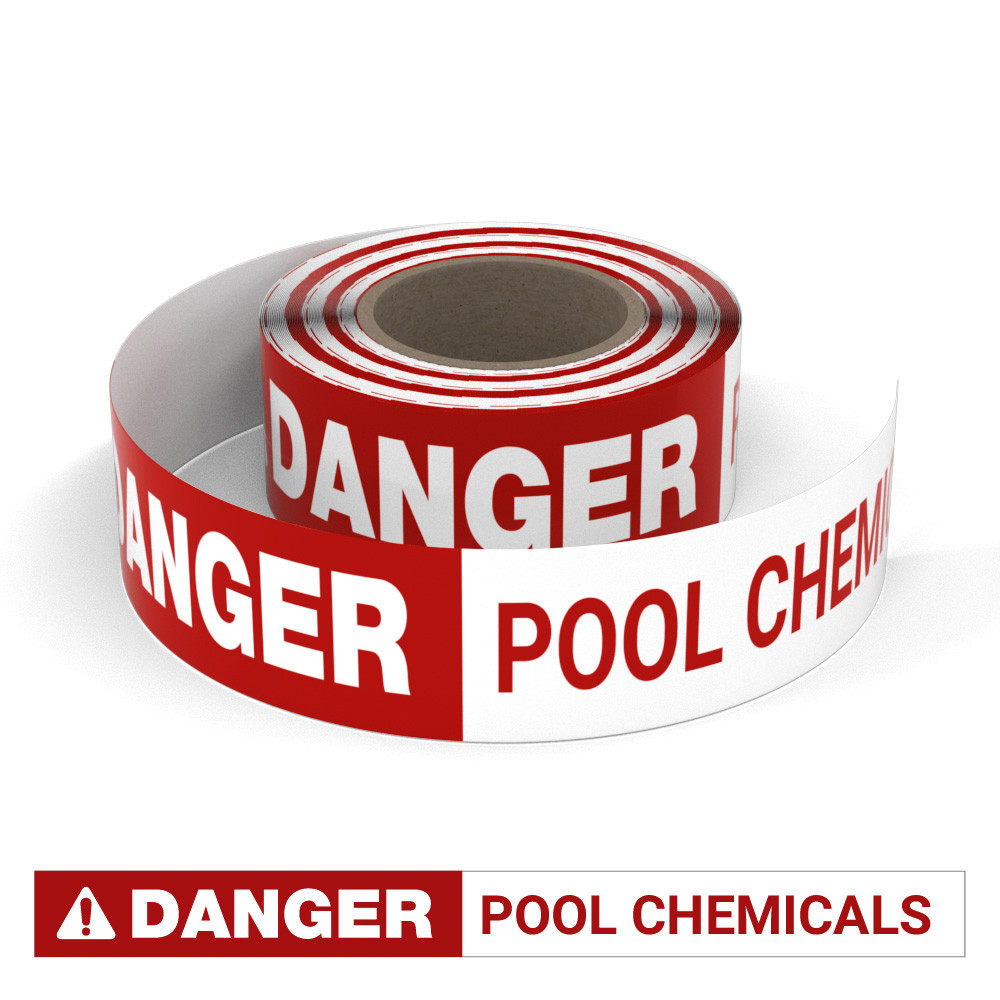 Danger: Pool Chemicals - Smart Stripe Inline Printed Floor Tape ...