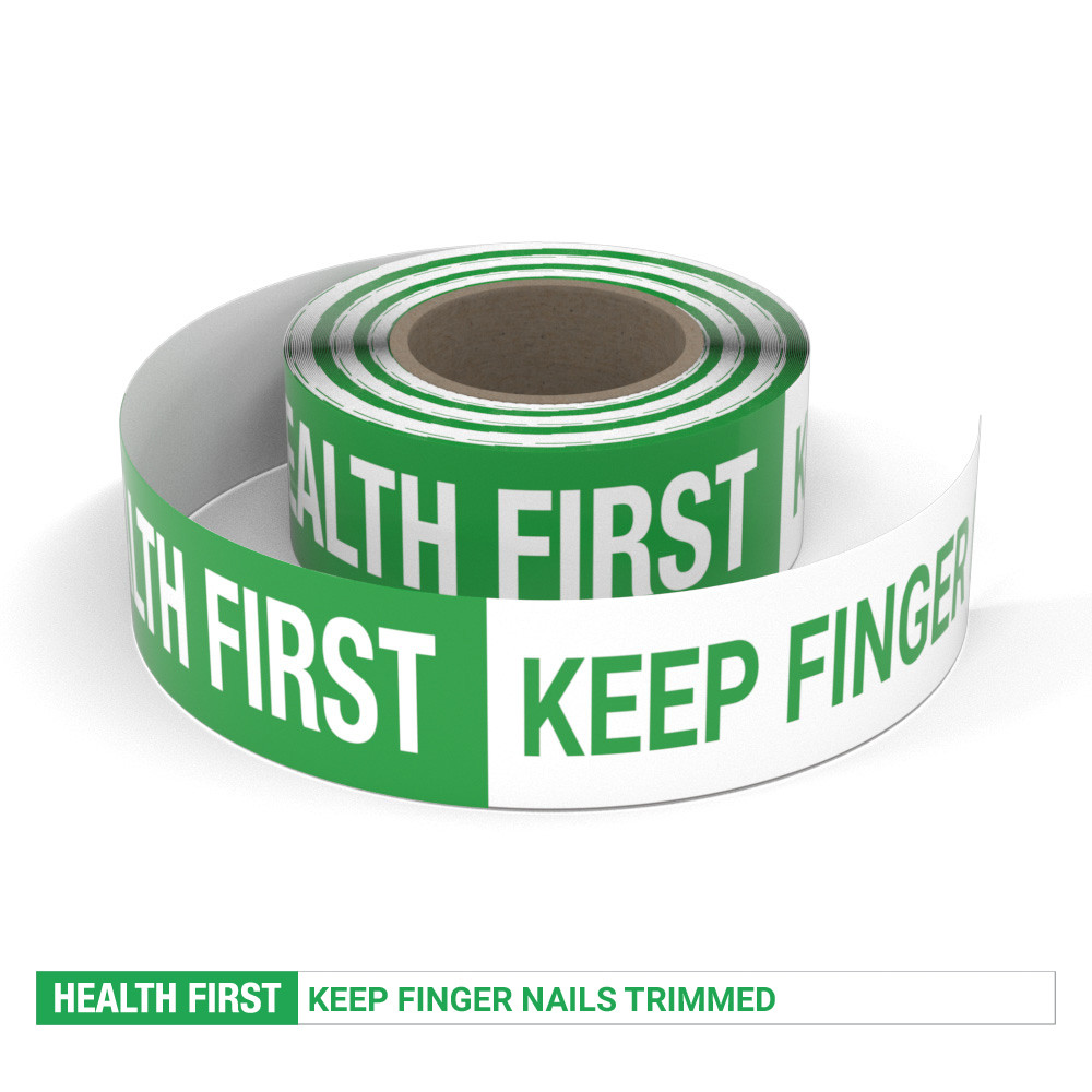 Health First: Keep Finger Nails Trimmed - Smart Stripe Inline Printed ...