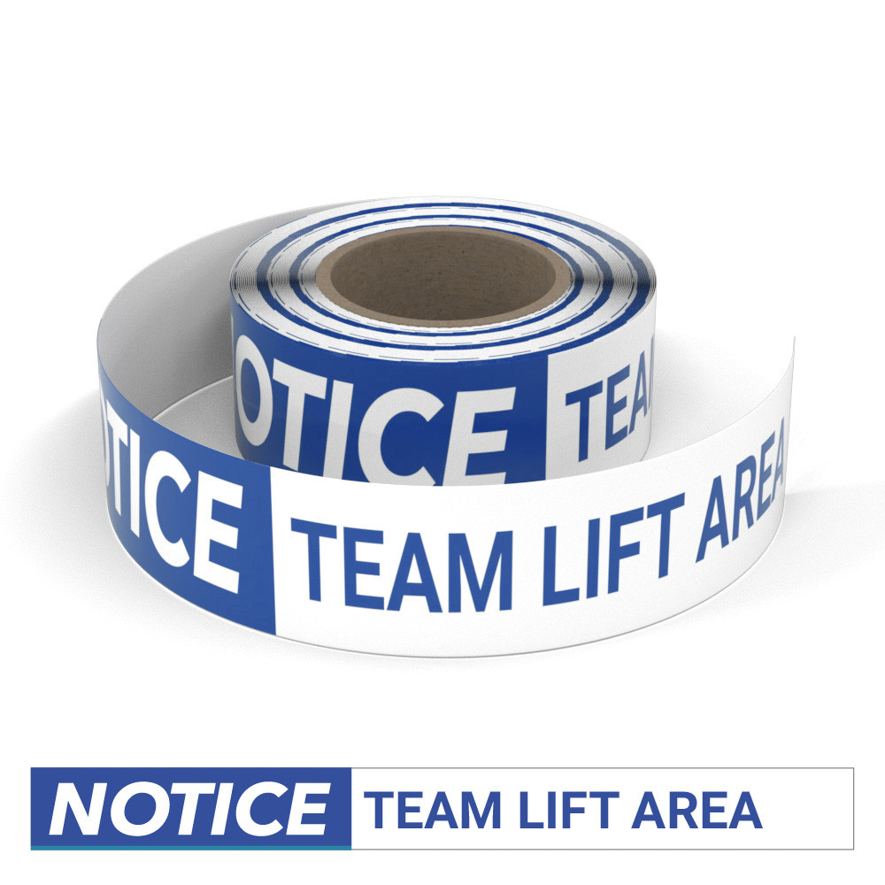 Notice: Team Lift Area - Smart Stripe Inline Printed Floor Tape ...