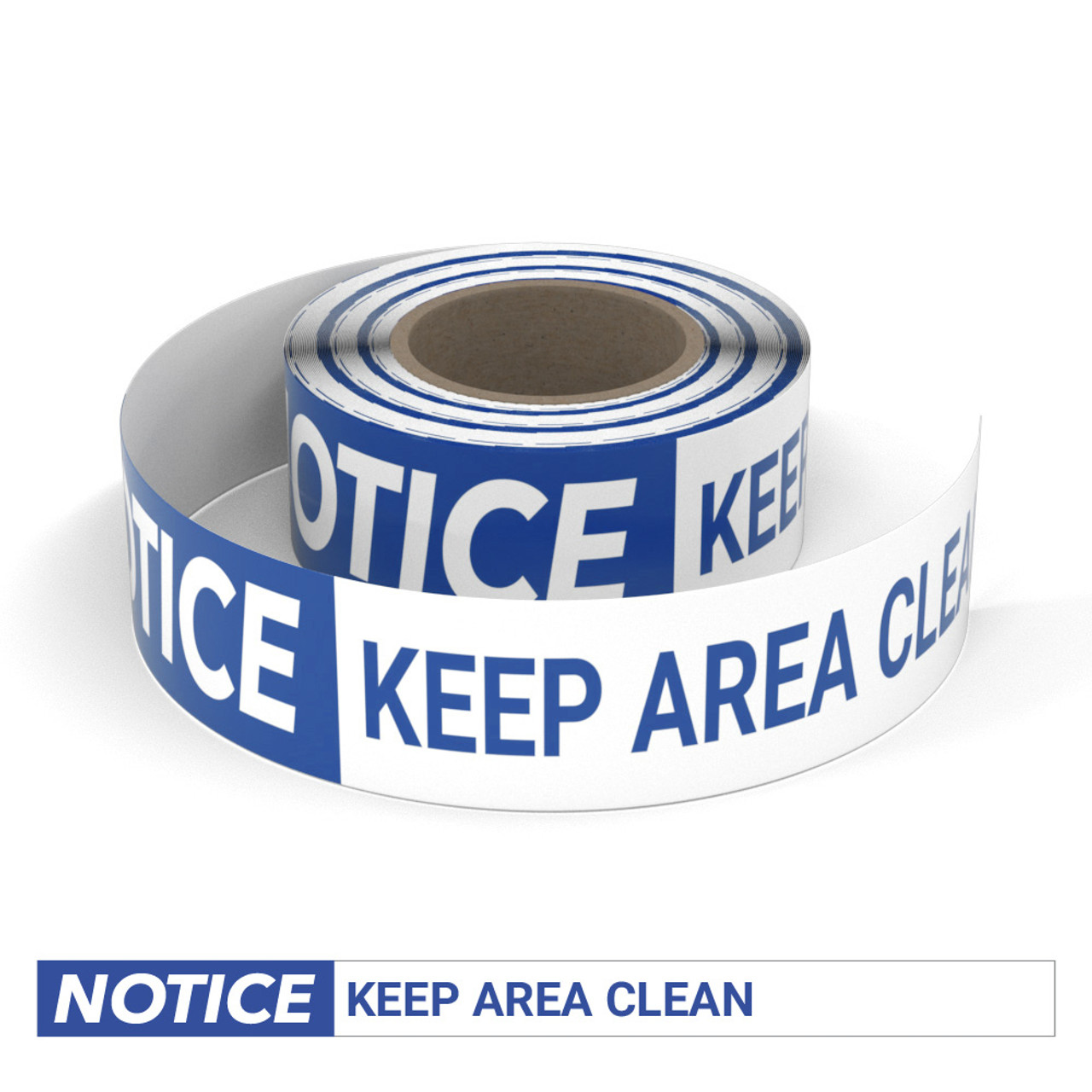Notice Keep Area Clean Smart Stripe Inline Printed Floor Tape