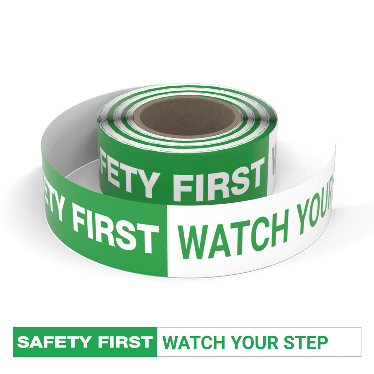 Safety First Watch Your Step Smart Stripe Inline Printed Floor Tape