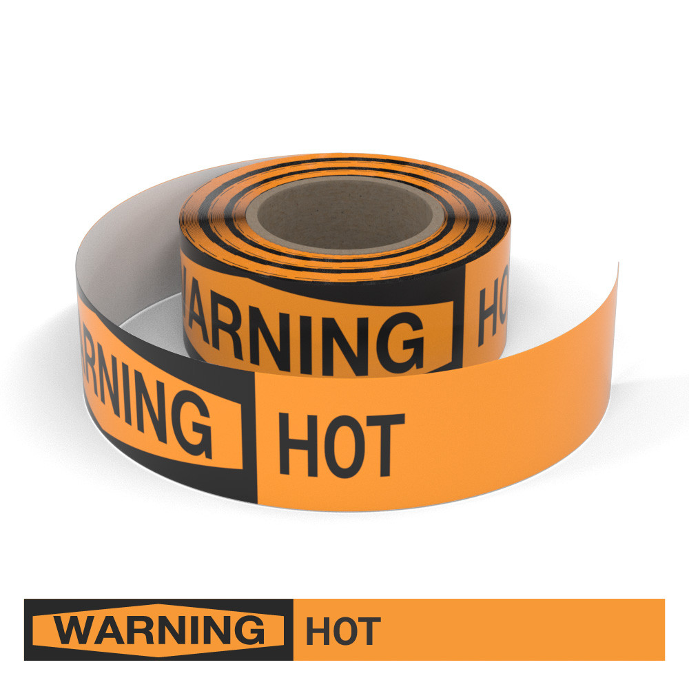 Warning: Hot - Smart Stripe Inline Printed Floor Tape | Creative Safety ...