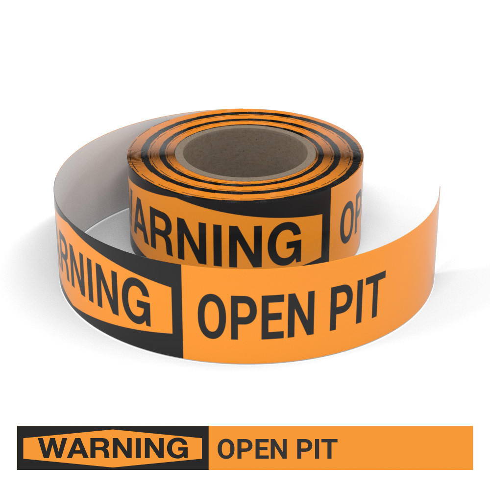 Warning: Open Pit - Smart Stripe Inline Printed Floor Tape | Creative ...