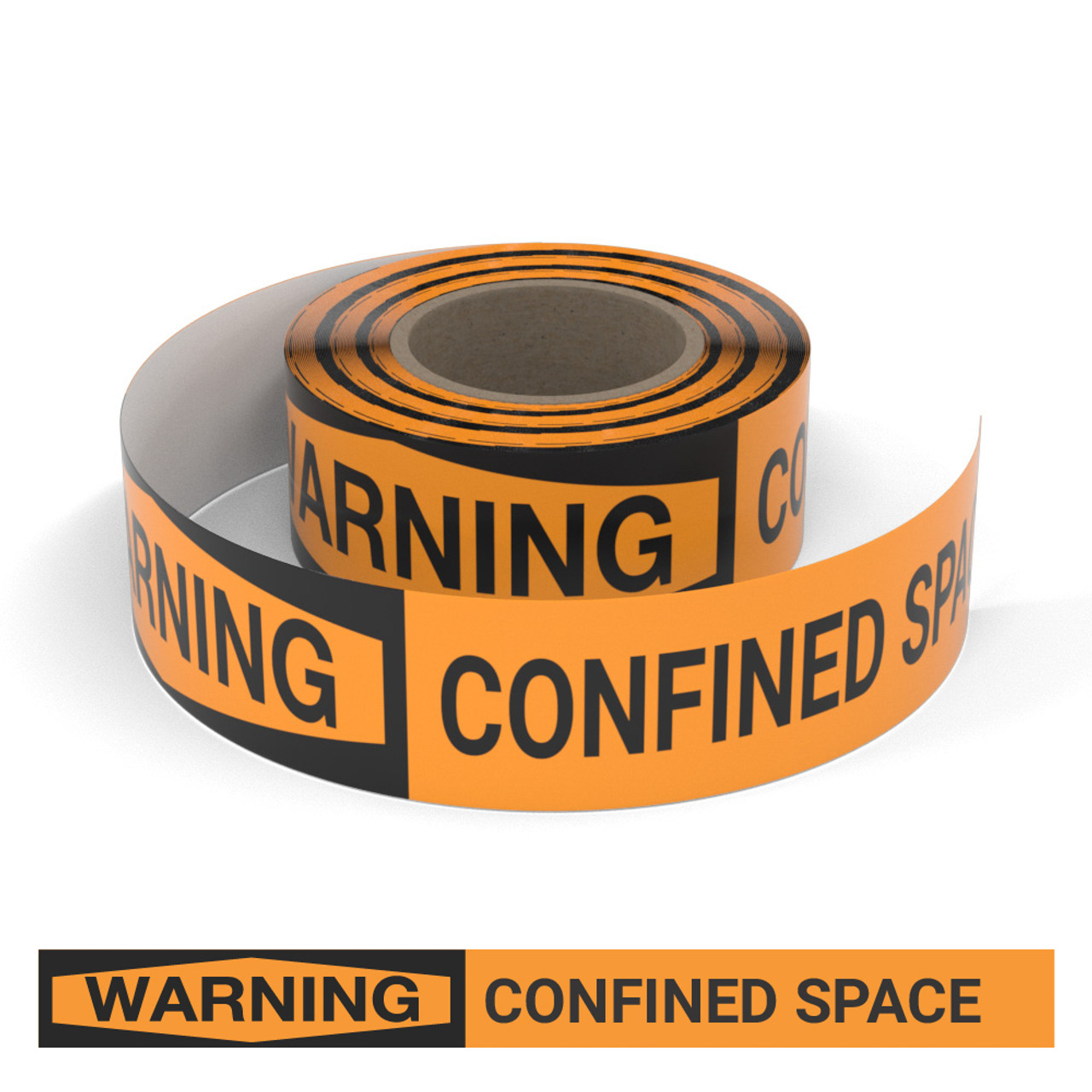 Warning Confined Space Smart Stripe Inline Printed Floor Tape