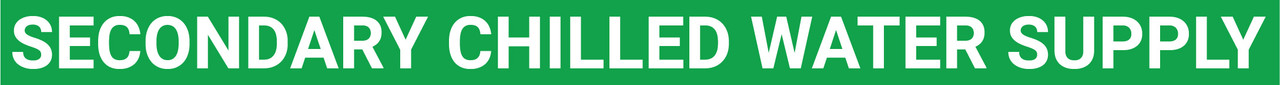 Secondary Chilled Water Supply Pipe Label | Creative Safety Supply
