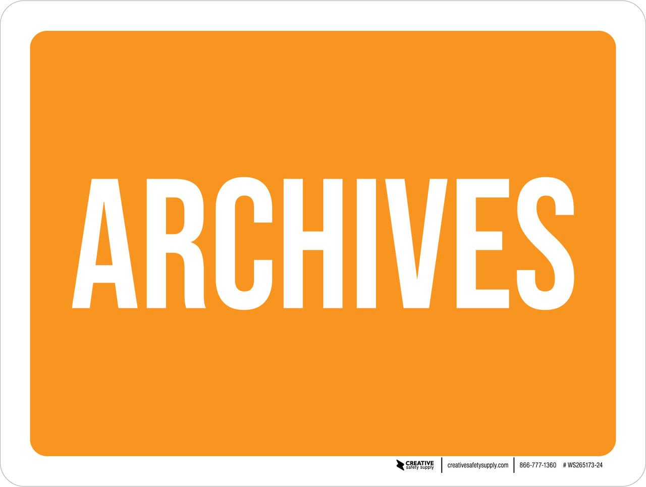 Archives Orange Landscape - Wall Sign