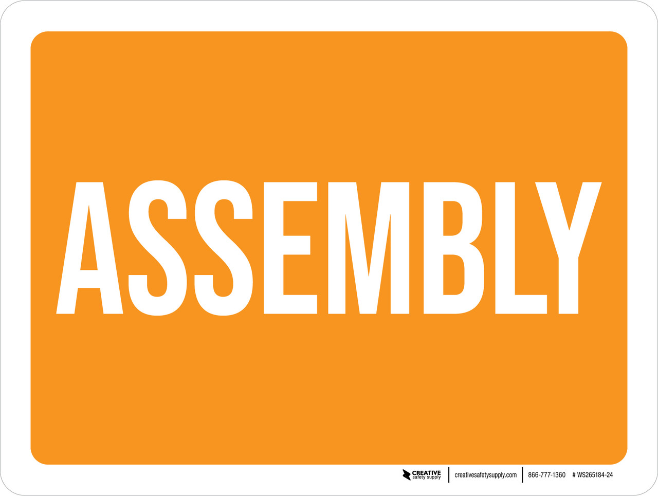 Assembly Orange Landscape - Wall Sign